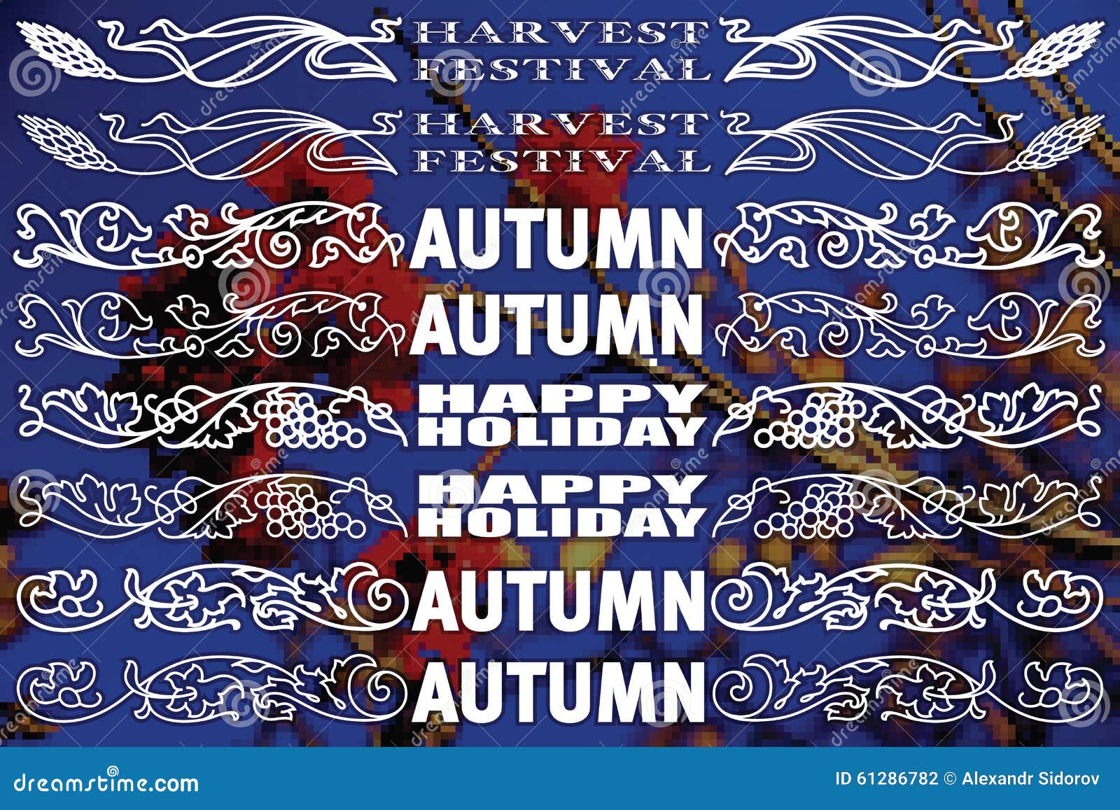 Vector Set Flower Vignettes To Highlight Text for Decoration and Design ...