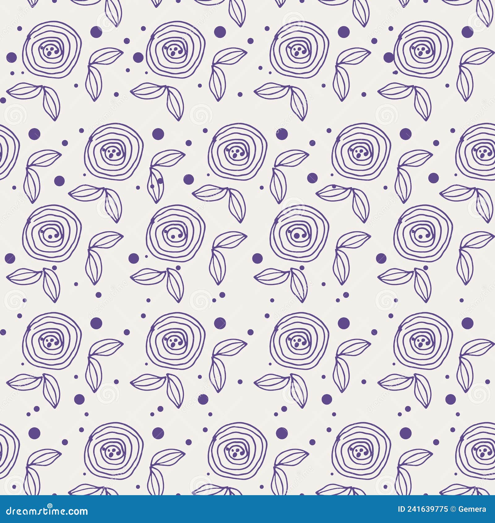 Vector Set of Flowers, Roses, Leaves. Seamless Repeating Color Pattern ...
