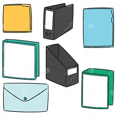 Vector set of folder stock vector. Illustration of data - 133587359