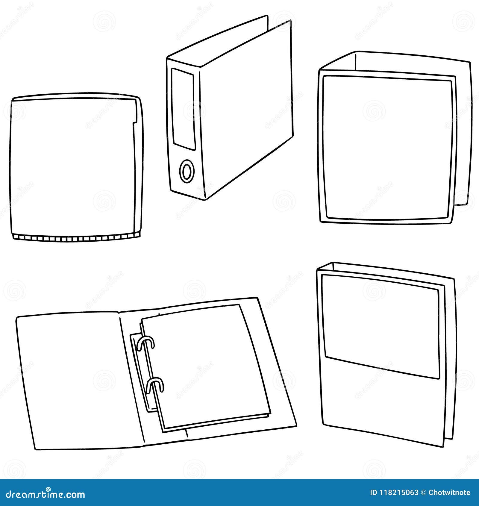 Vector set of folder stock vector. Illustration of directory - 118215063