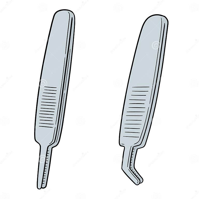 Vector set of forceps stock vector. Illustration of draw - 121028624
