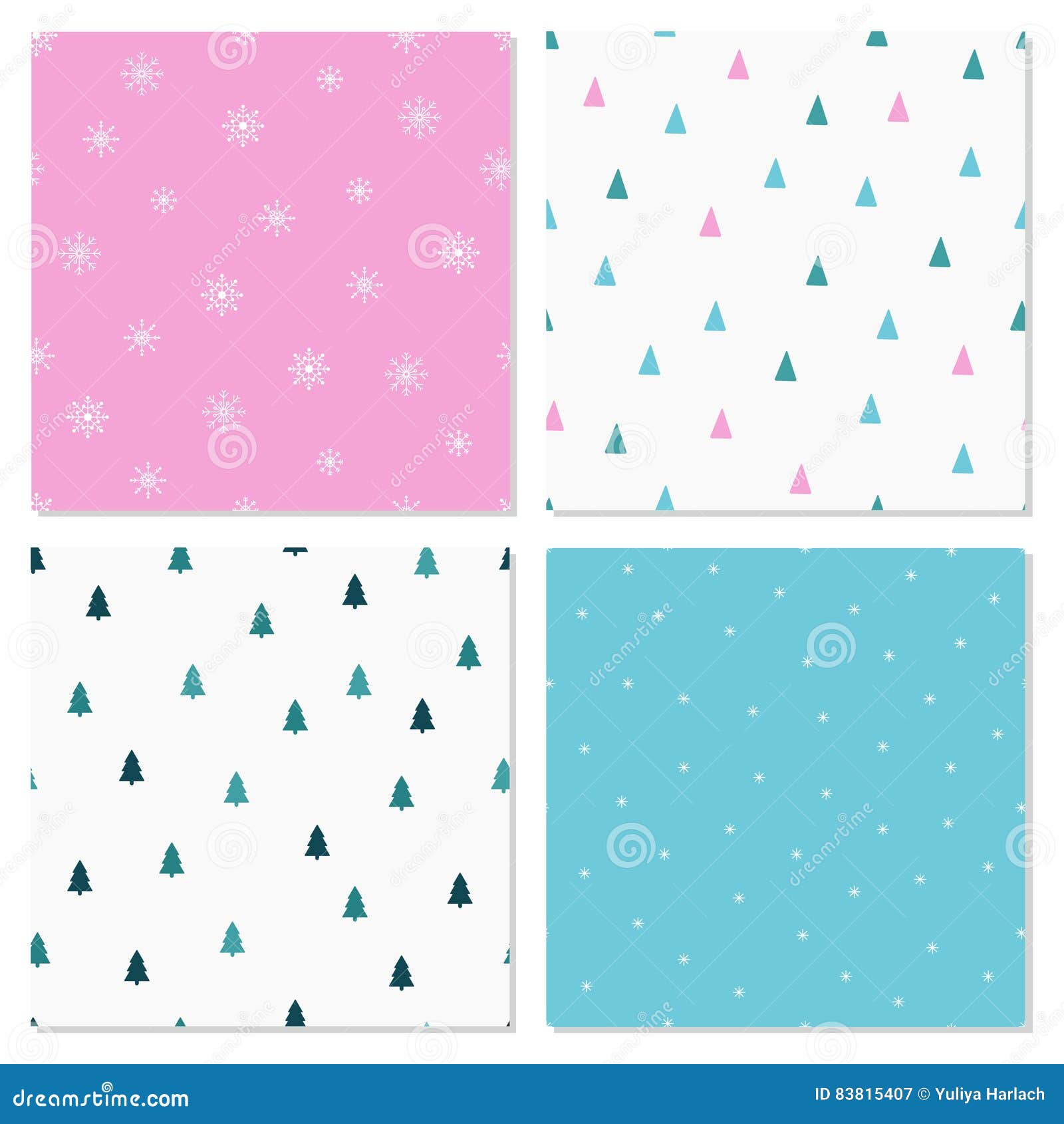Vector Set of Four Patterns. Stock Vector - Illustration of diaper ...