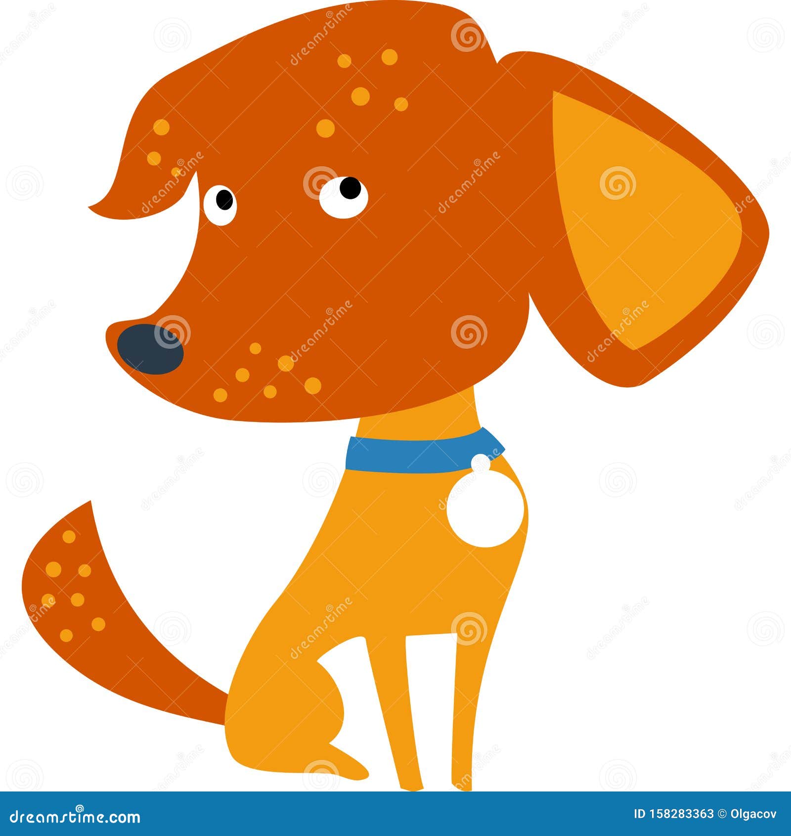 Vector Set of Funny Mixed Breed or Mongrel Dog Stock Vector ...