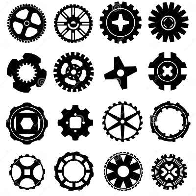 Vector set of gear icons stock vector. Illustration of clock - 8515981