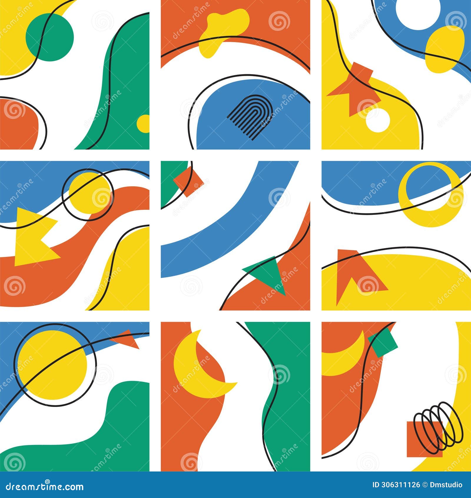 Vector Set of Geometric Element Shapes. Abstract Organic Graphics Stock ...