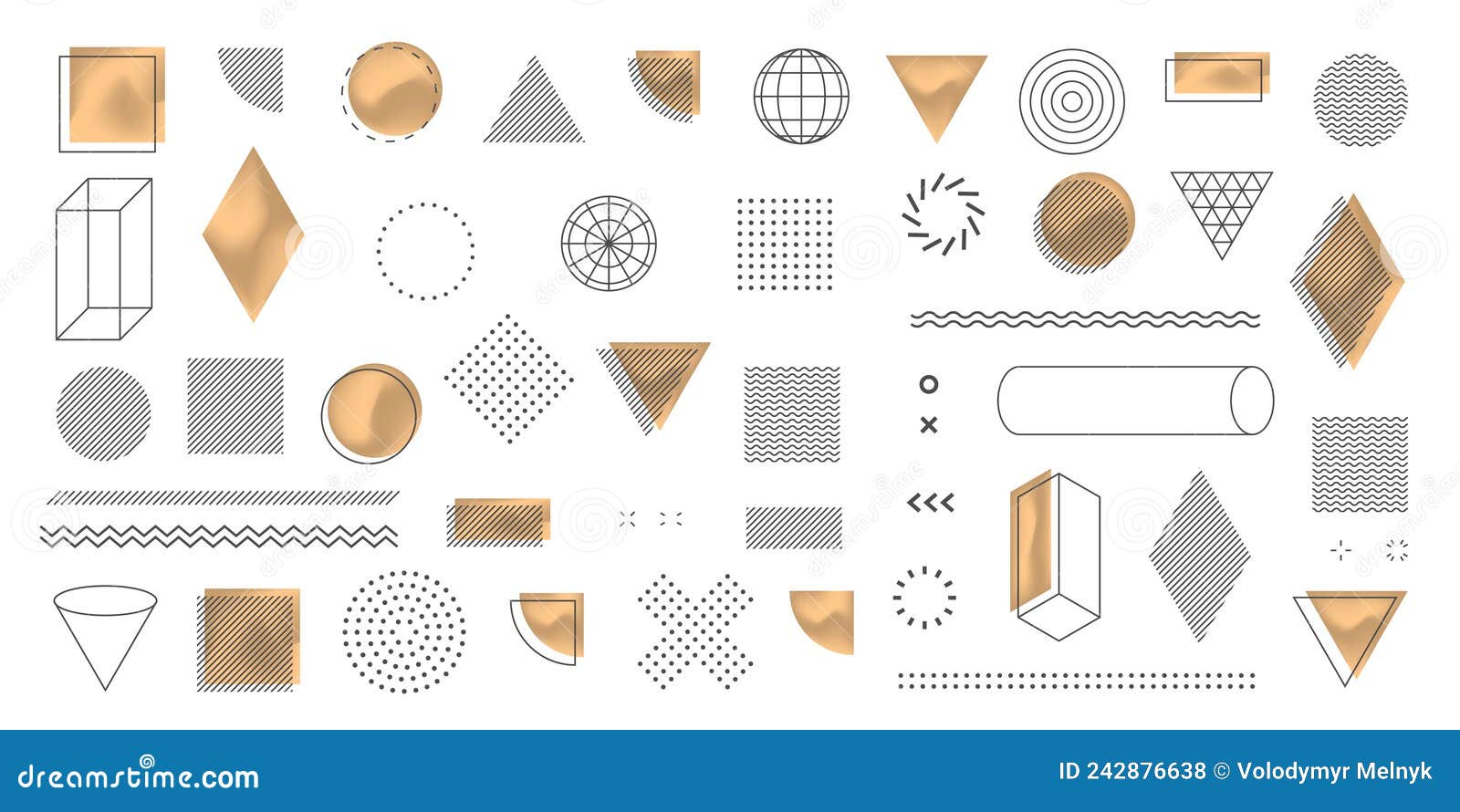 Vector Set. Geometric Shapes. Minimal Modern Shapes. Minimalist ...