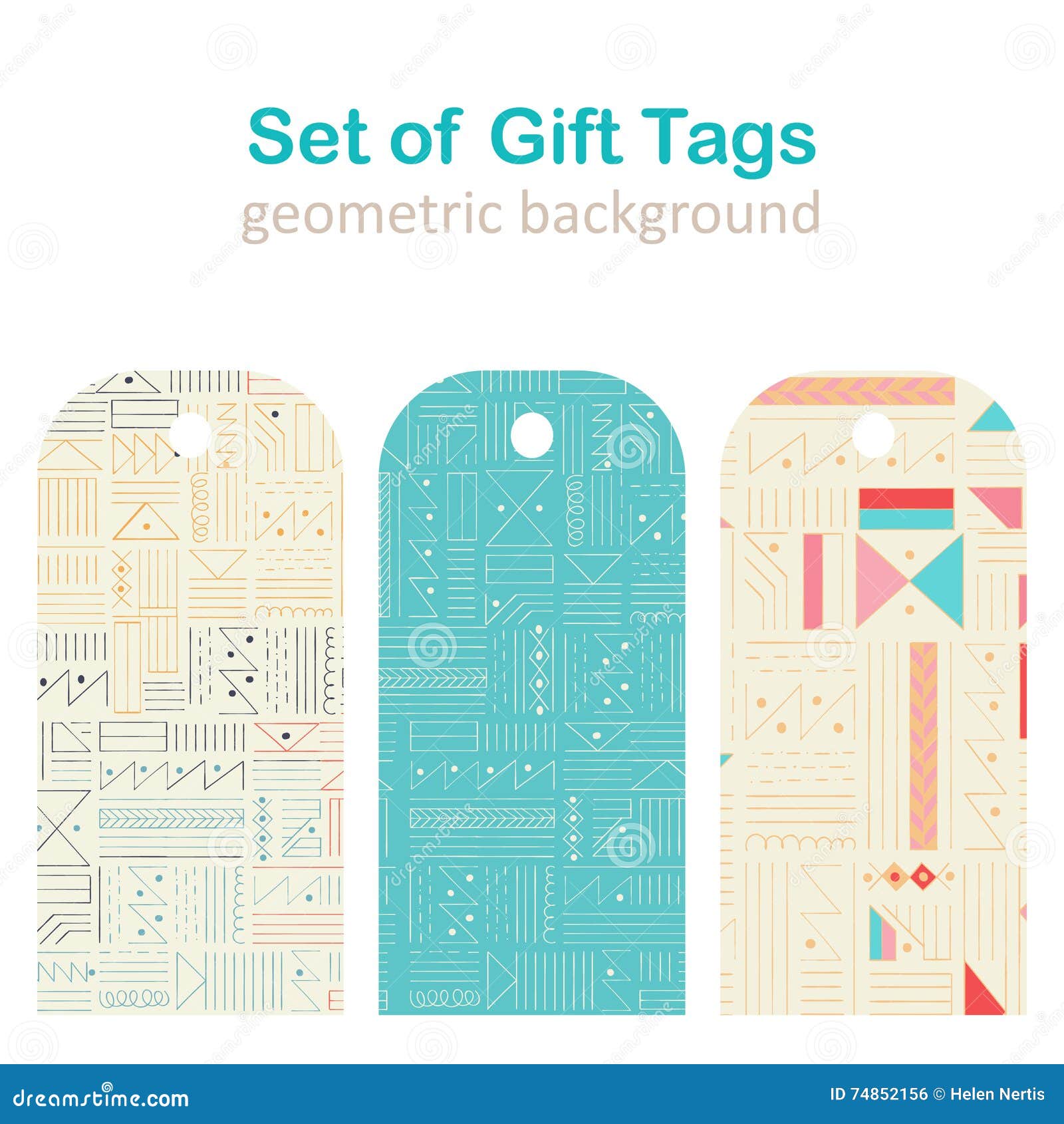 Vector Set Gift Tags, Stickers and Labels. Template for Greeting and ...