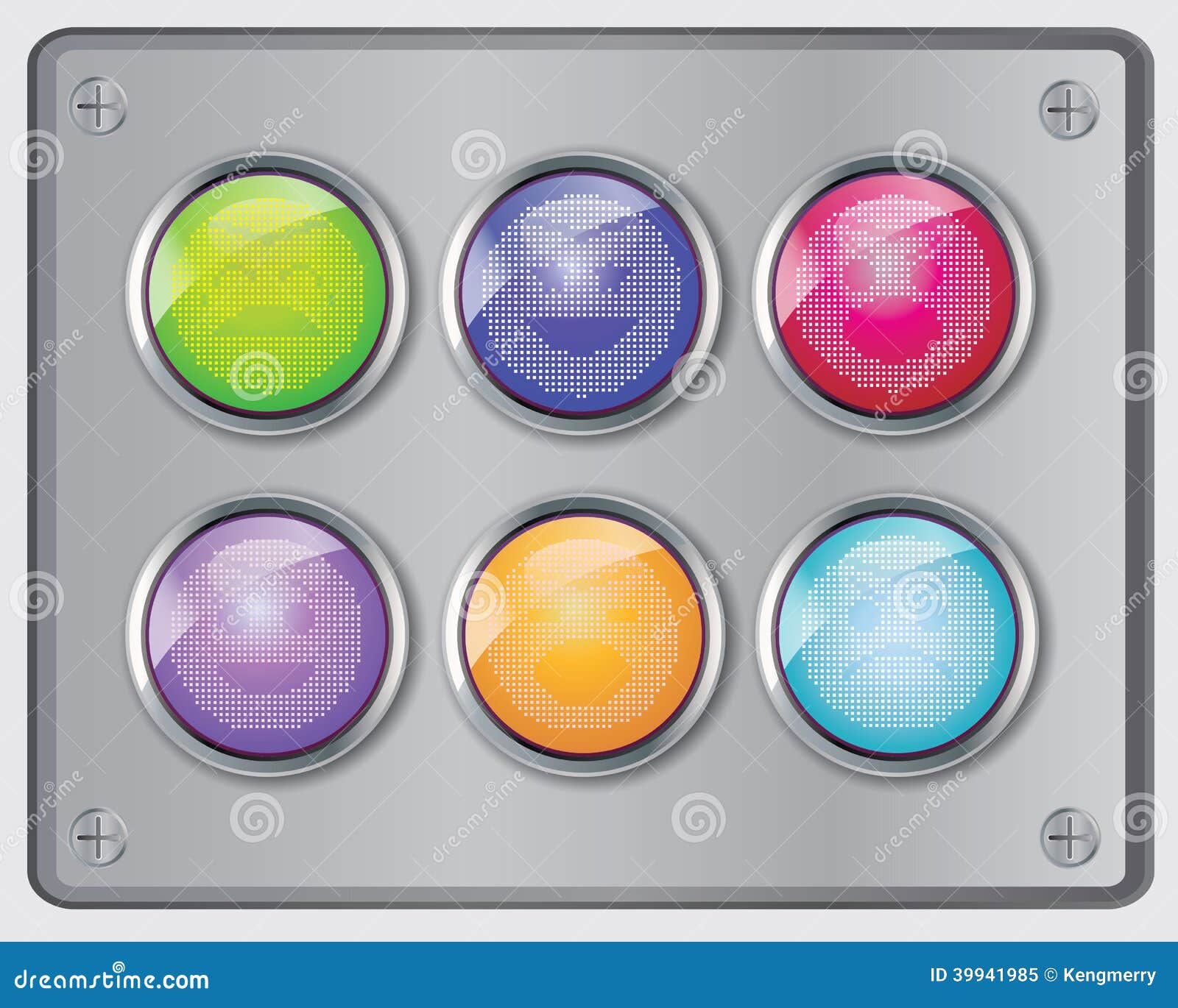 Vector Set of Glossy Switch Face Emoticons. Stock Illustration ...