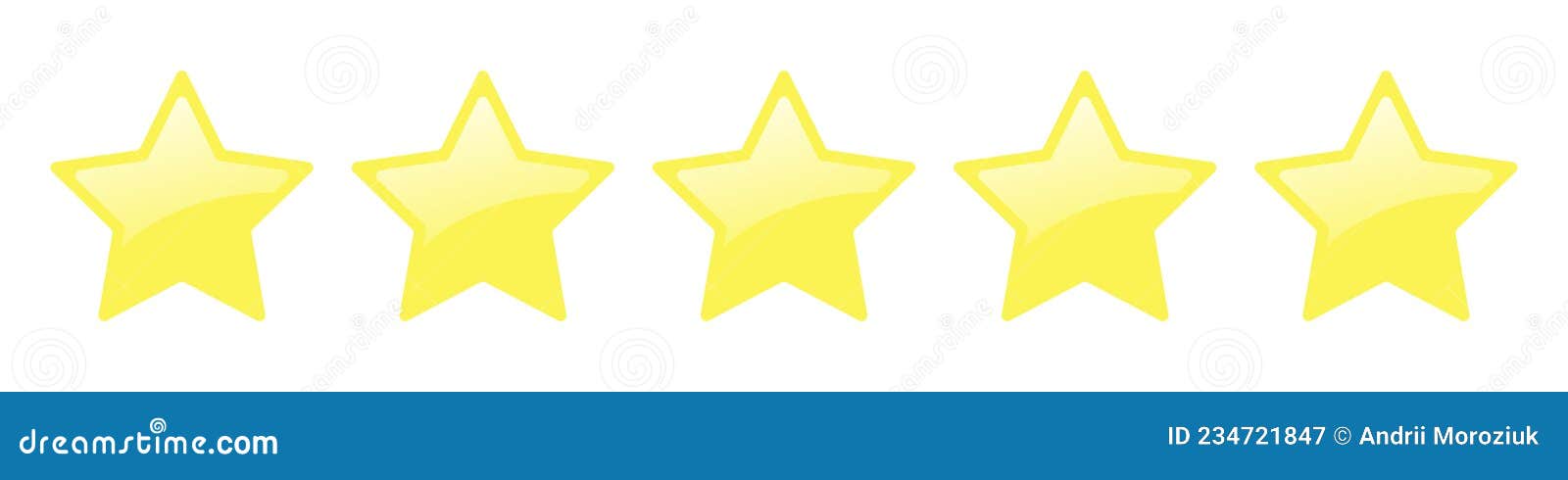 Vector Set of Gold Rating Stars. Illustration Stock Illustration ...