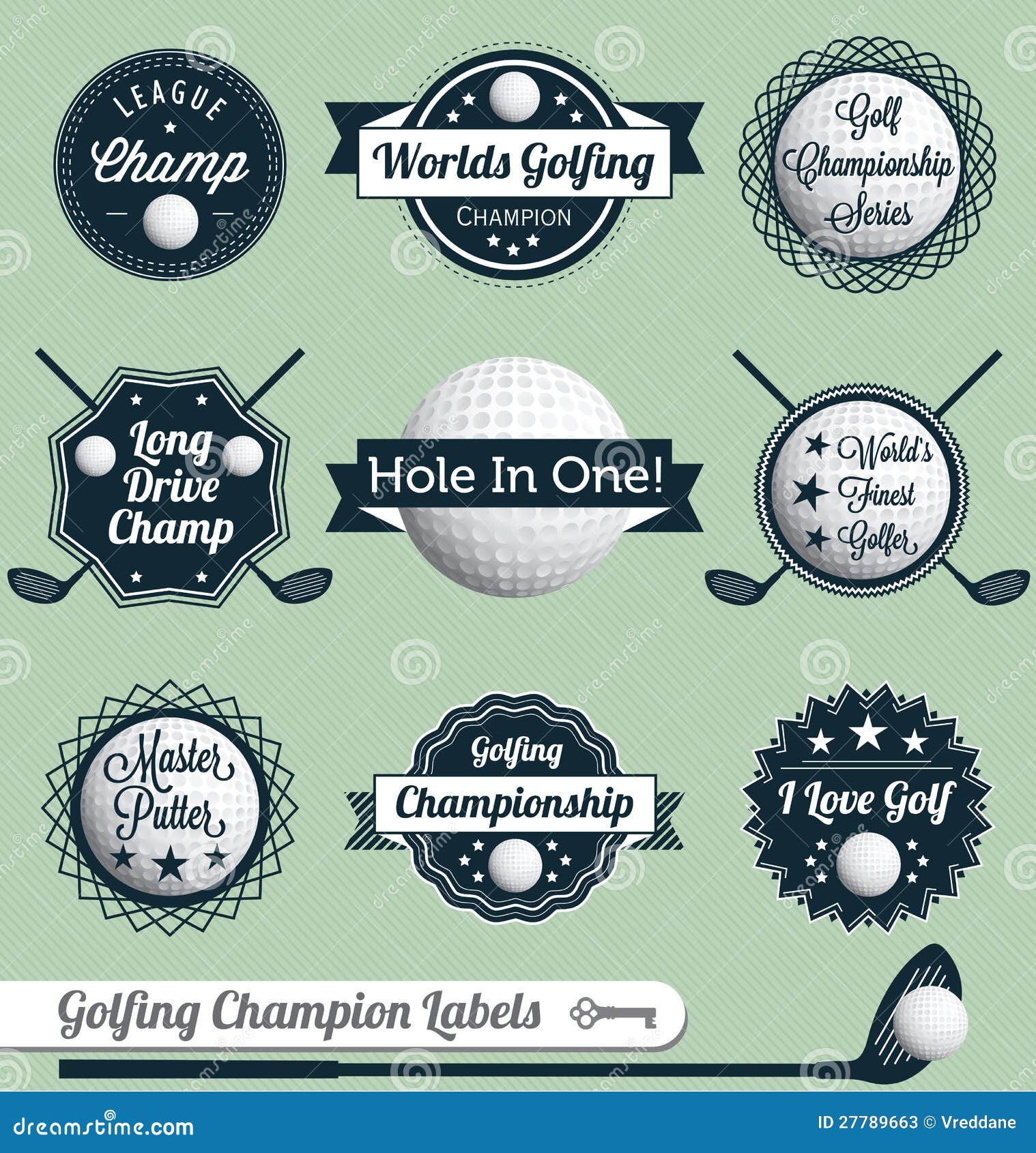 Vector Set: Golf Labels and Icons Stock Vector - Illustration of ...