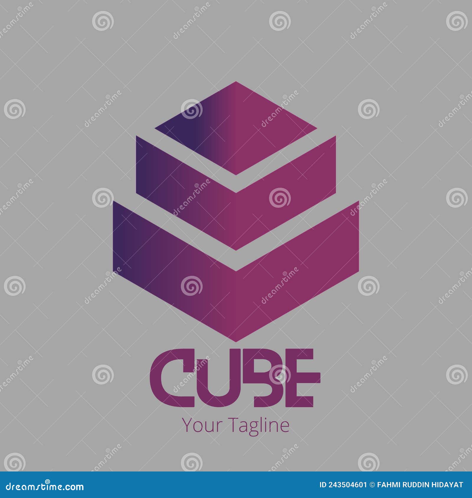 Vector Set of Gradient Colored Geometric 3d Squares Stock Vector ...