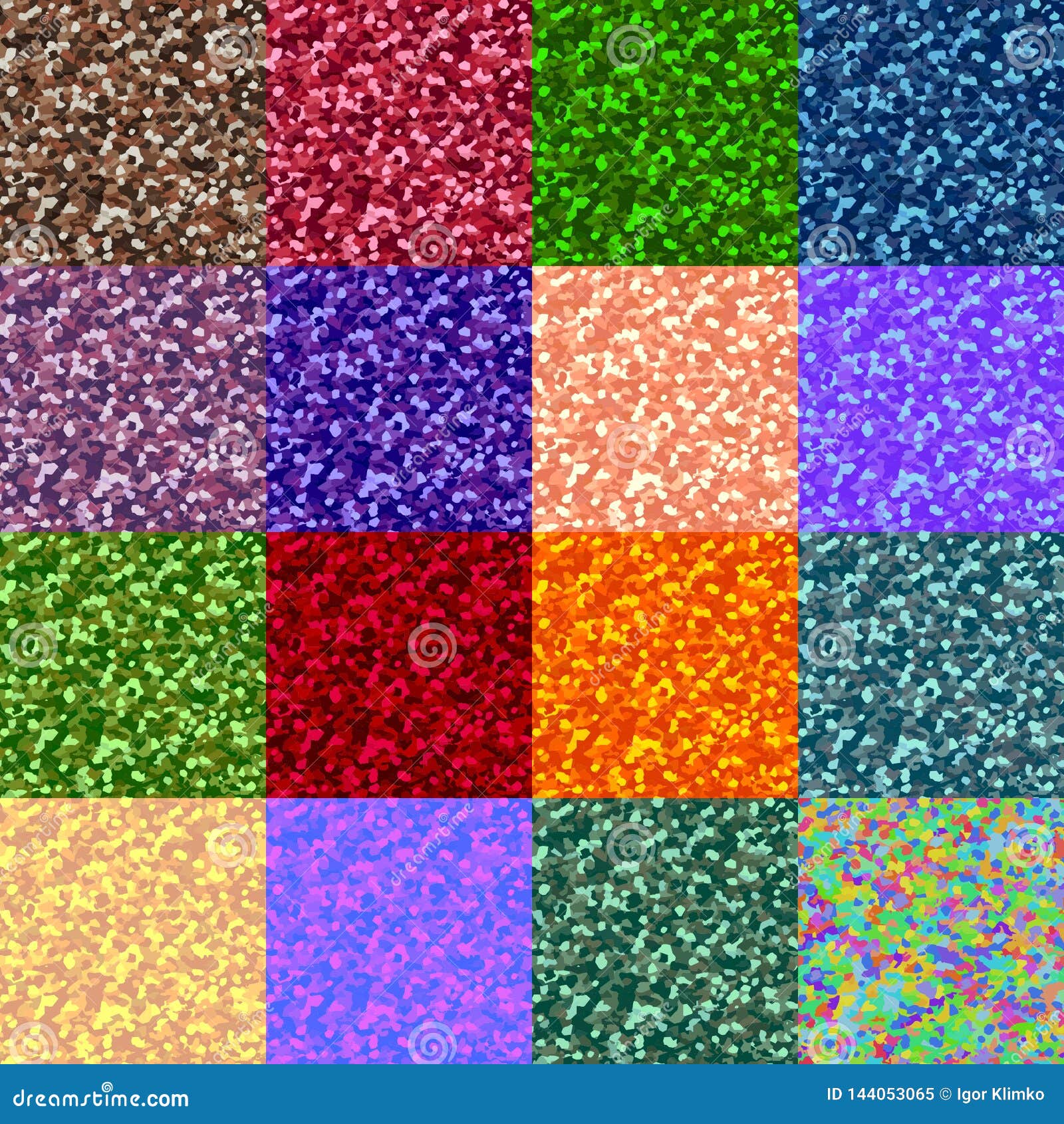 Vector Set of Grained Abstract Patterns in Different Colors Stock ...