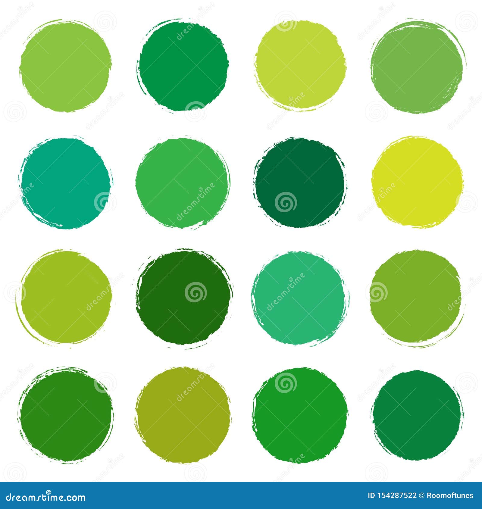 Vector Collection of Green Grunge Colored Spots Stock Vector ...