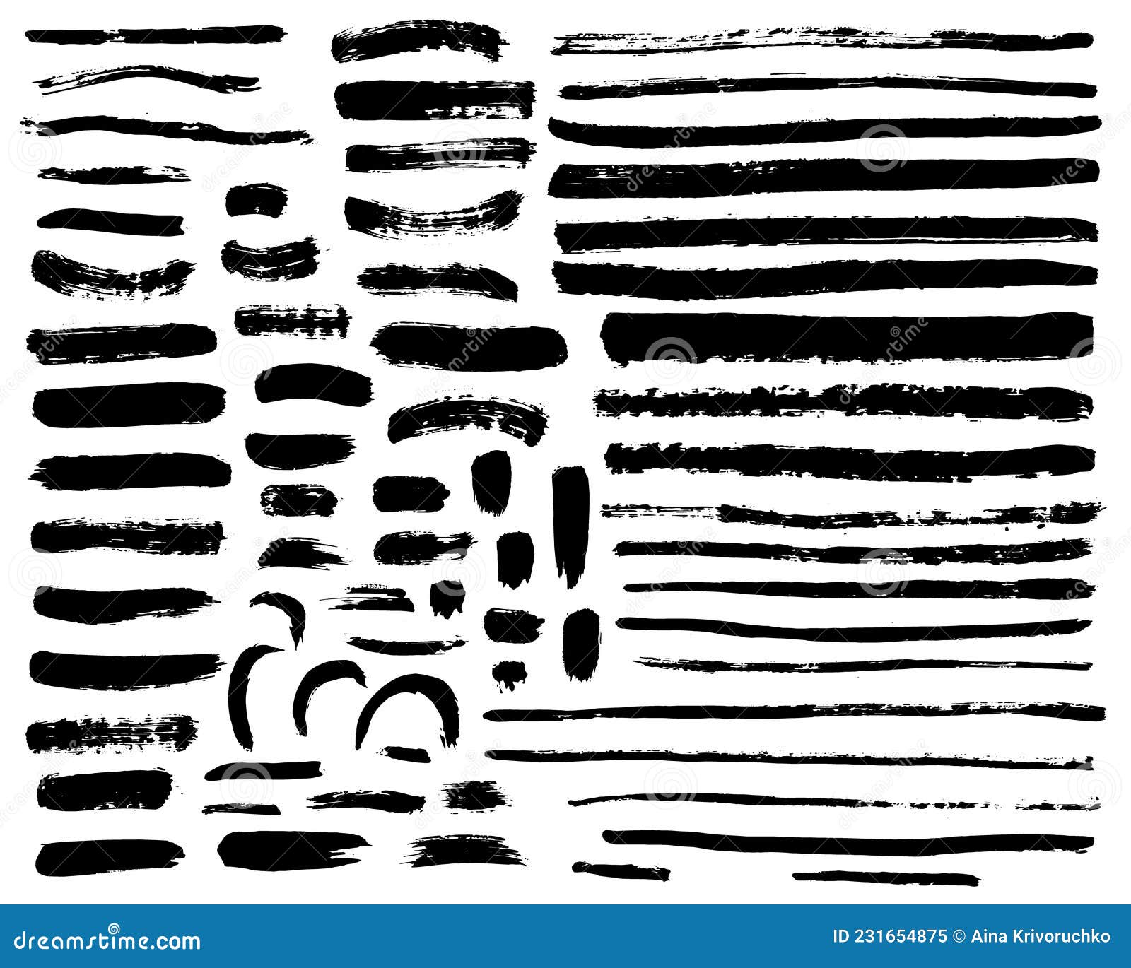 Vector Set of Grunge Artistic Brush Strokes, Brushes. Creative Design ...