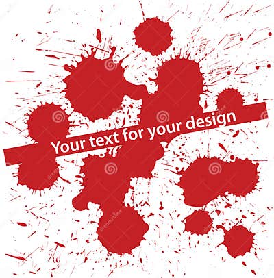 Vector Set of Grunge Blood Spot Stock Vector - Illustration of grungy ...