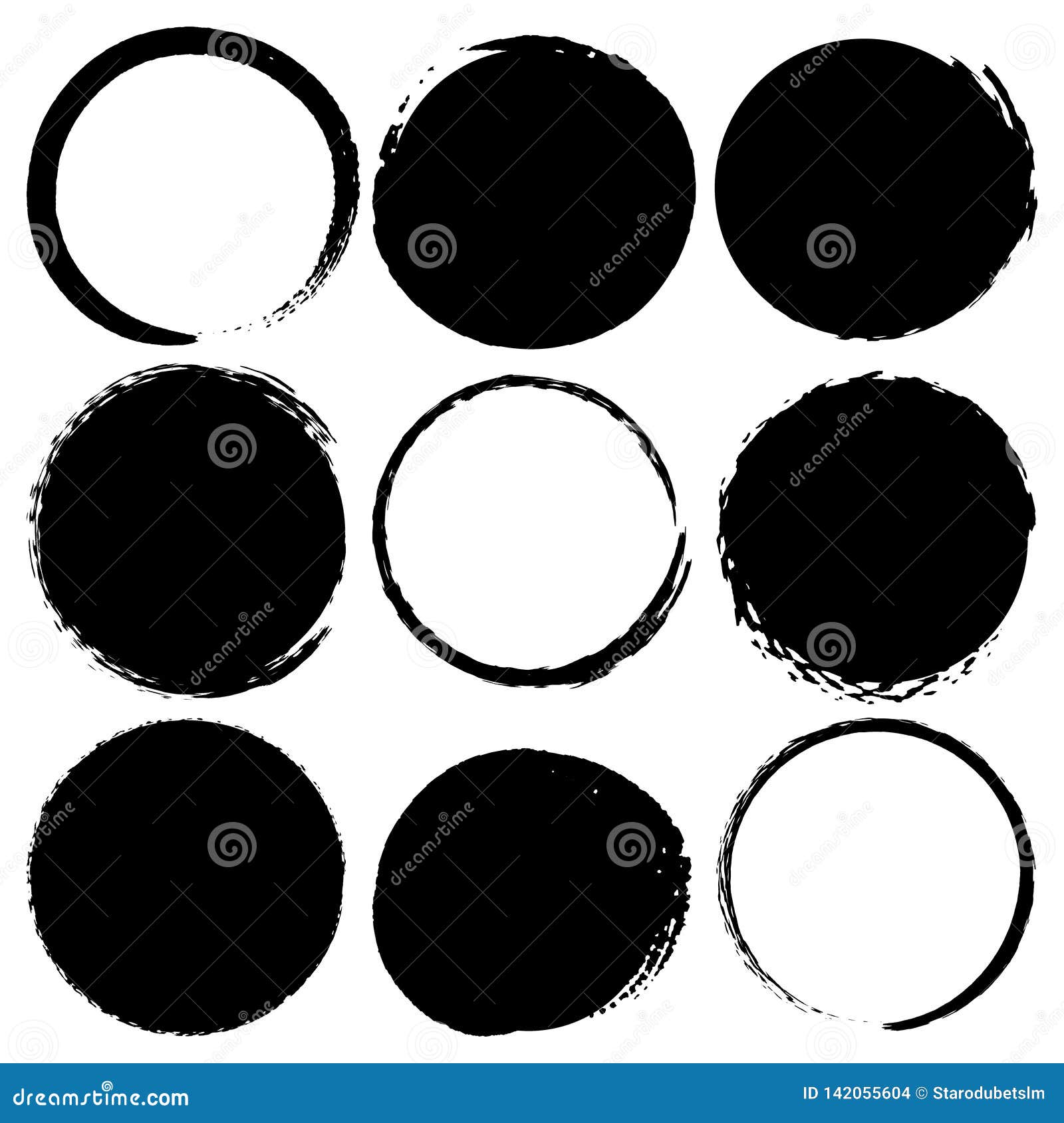 Vector Set of Grunge Creative Design Elements Stock Vector ...