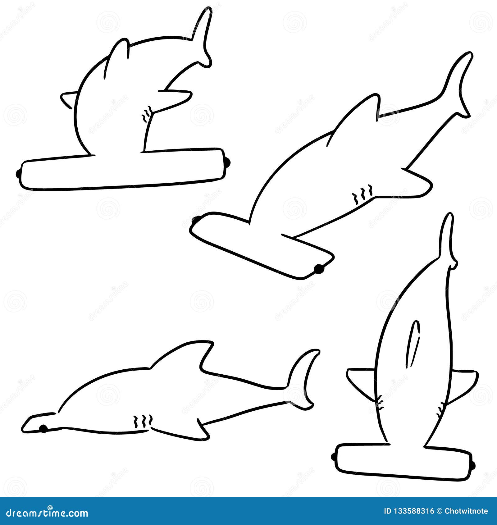 Vector Set of Hammerhead Shark Stock Vector - Illustration of head ... Vector Set of Hammerhead Shark Stock Vector - Illustration of head ...