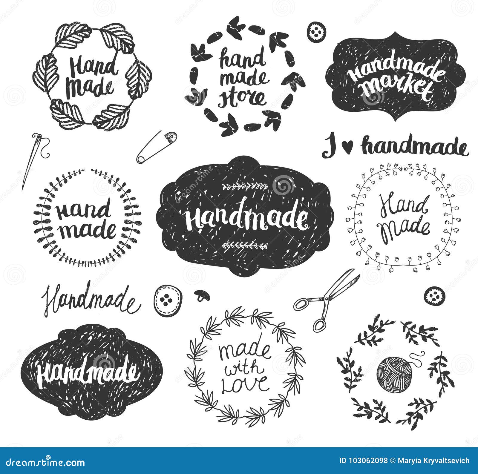 Arts Crafts Logos Stock Illustrations – 121 Arts Crafts Logos Stock ...