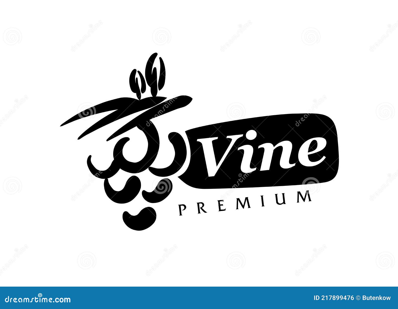 Vector Set of Hand Drawn Logos for Wine Stock Vector - Illustration of ...