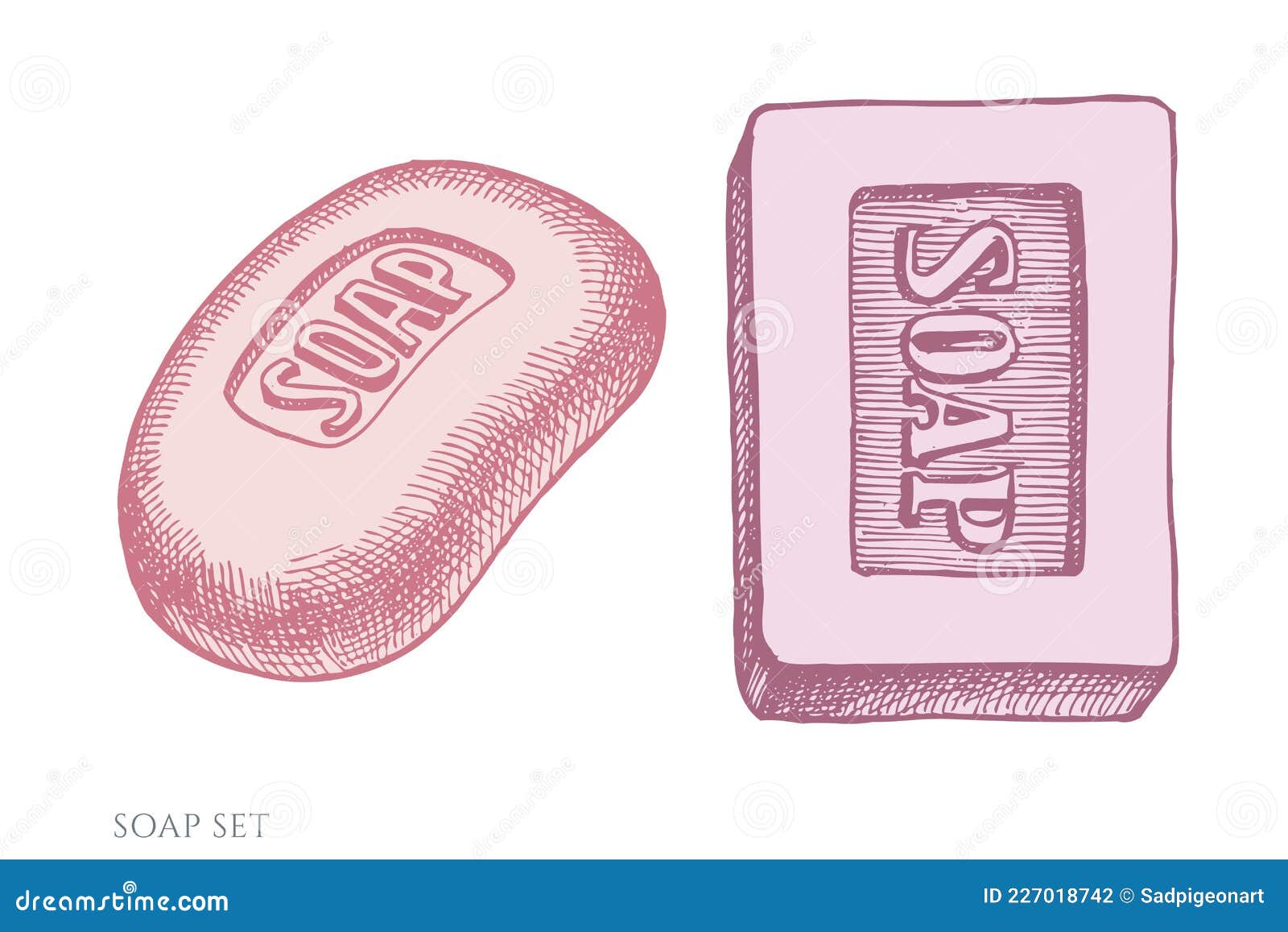 Vector Set of Hand Drawn Pastel Soap Stock Vector - Illustration of ...