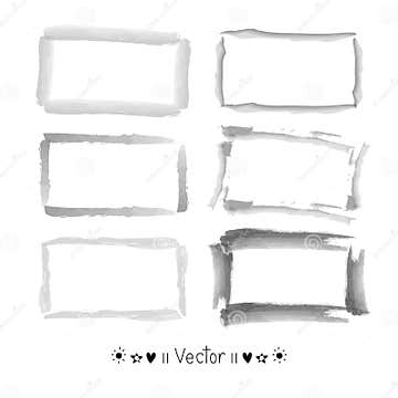 Vector Set Hand Drawn Rectangle, Felt-tip Pen Objects. Text Box and ...