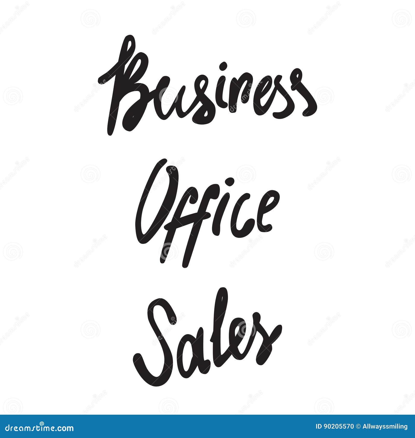 Vector Set of Hand Writing Lettering Business Words Stock Vector ...