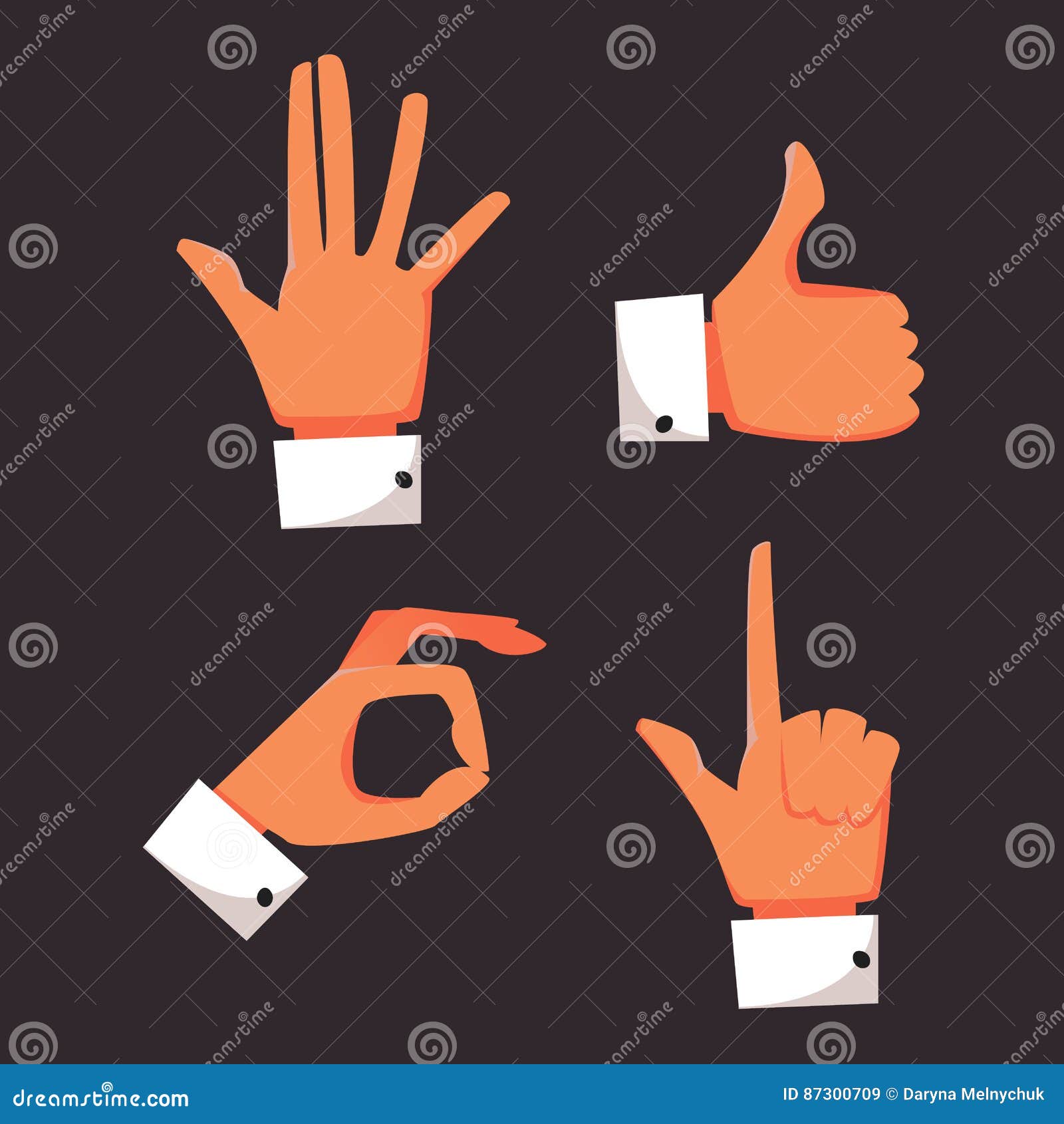 Vector set hands. stock vector. Illustration of cartoon - 87300709 Vector set hands. stock vector. Illustration of cartoon - 87300709