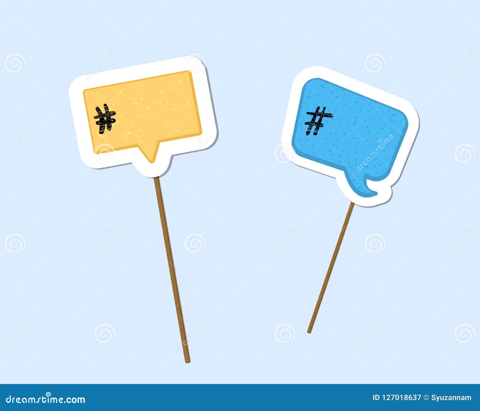 Set of Hashtag Signs. Vector Illustration. Stock Vector - Illustration ...