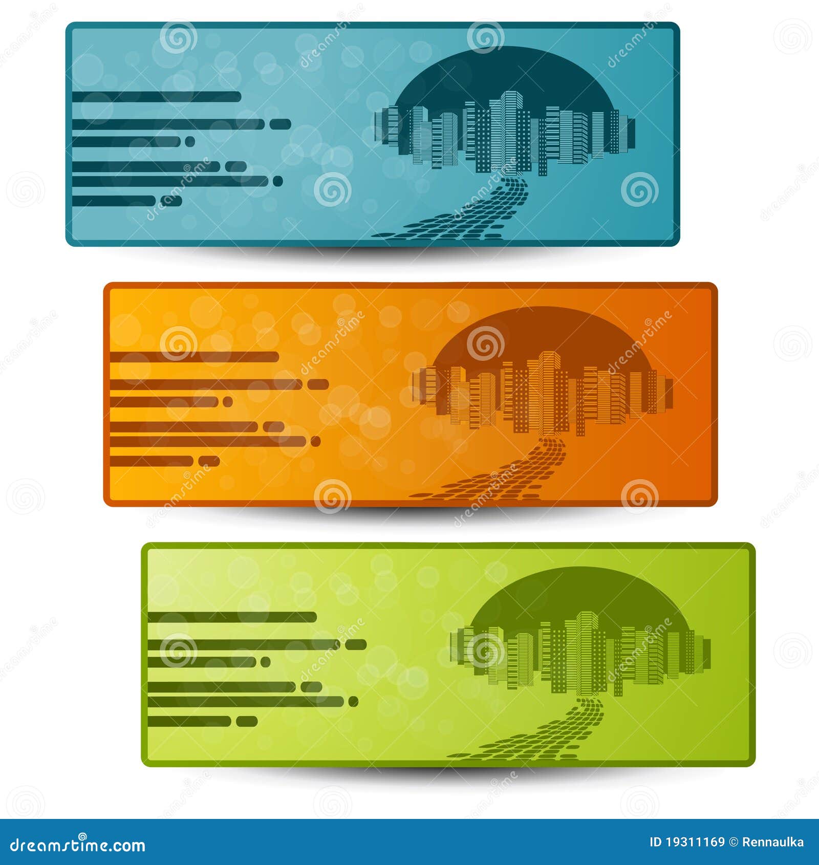 Vector set of headers stock vector. Illustration of action - 19311169