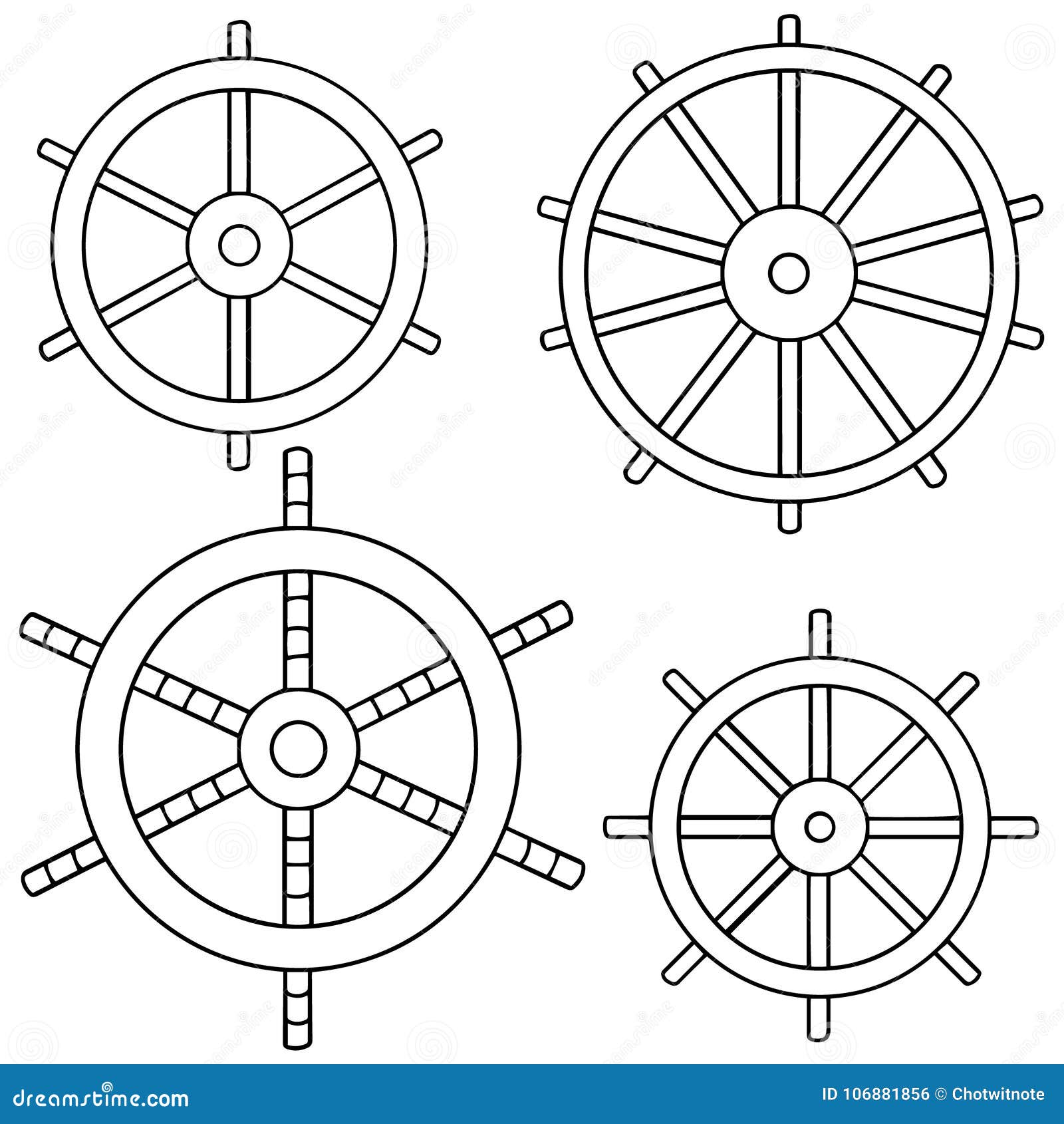 Vector set of helm stock vector. Illustration of drawing - 106881856