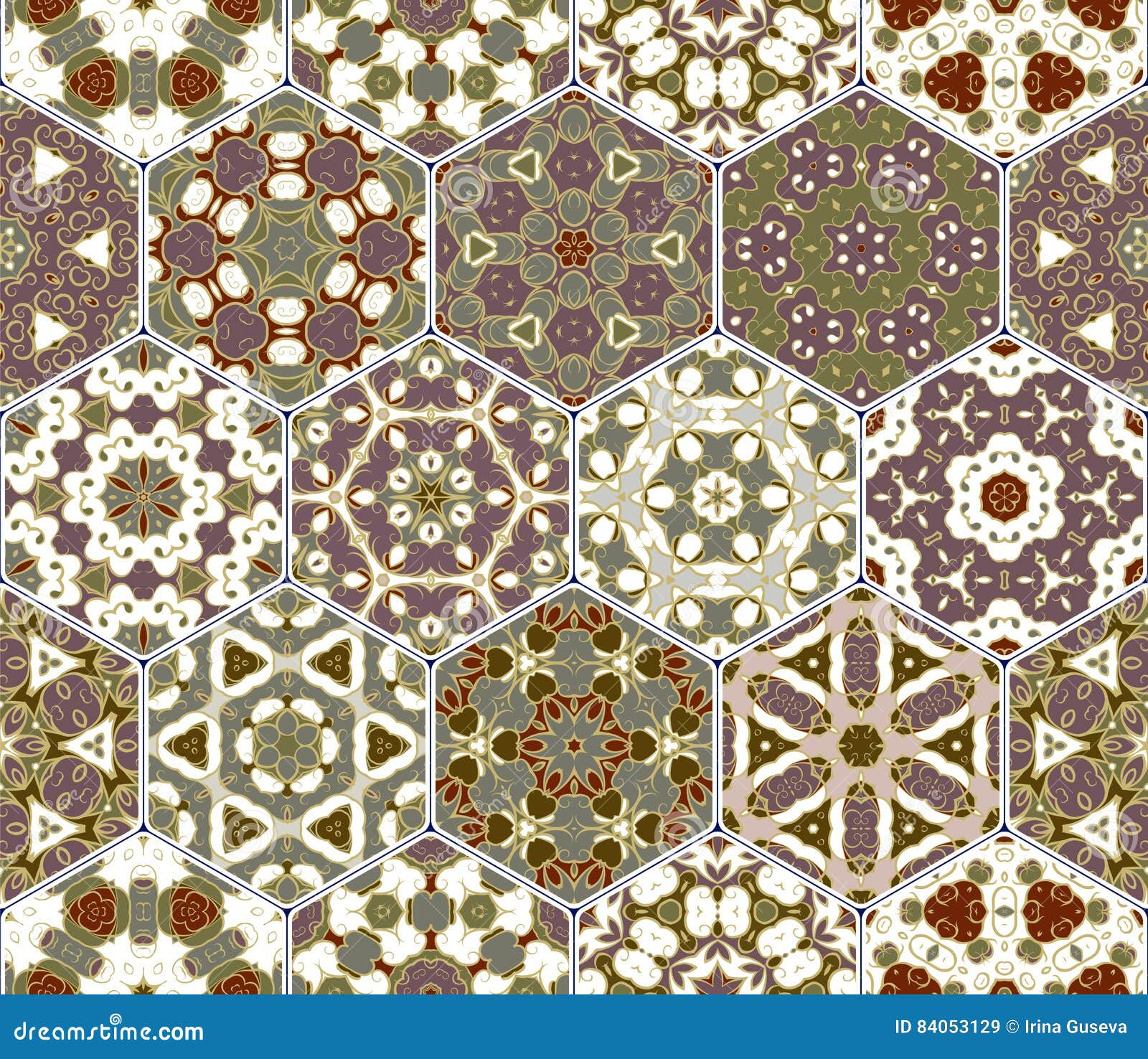 Vector Set of Hexagonal Elements. Stock Vector - Illustration of ...