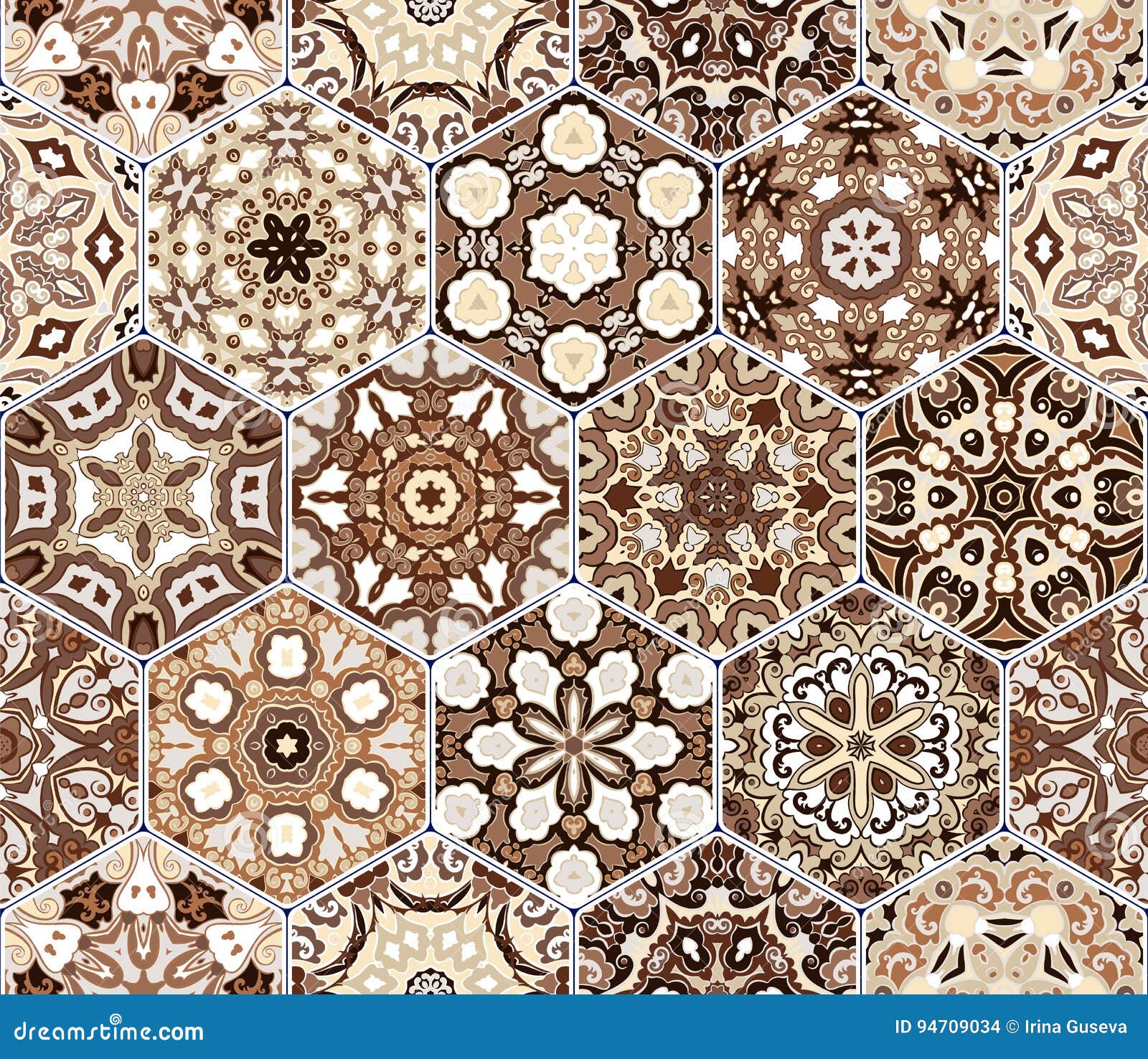 Vector Set of Hexagonal Elements. Stock Vector - Illustration of ...