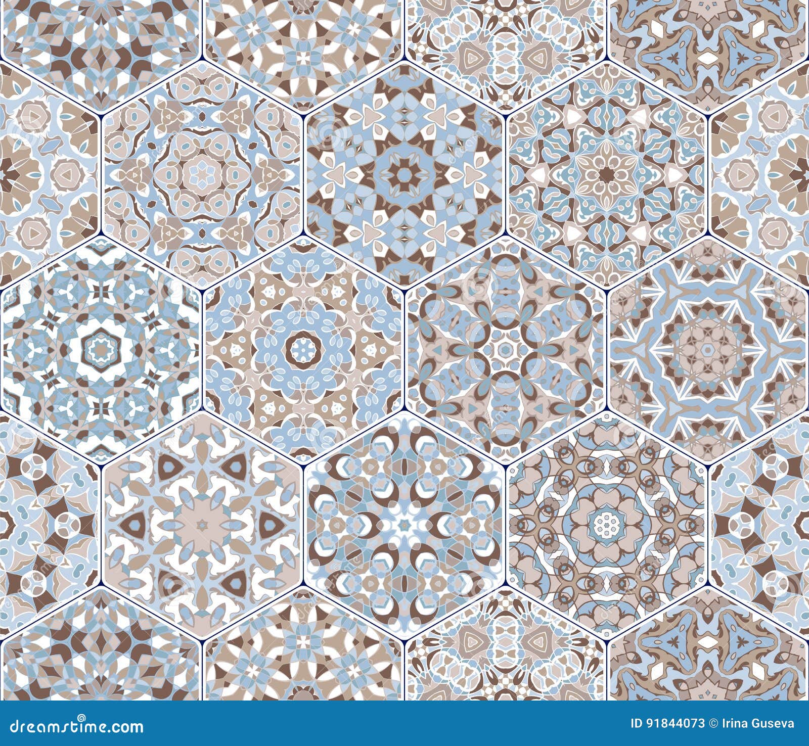 Vector Set of Hexagonal Patterns. Stock Vector - Illustration of ...