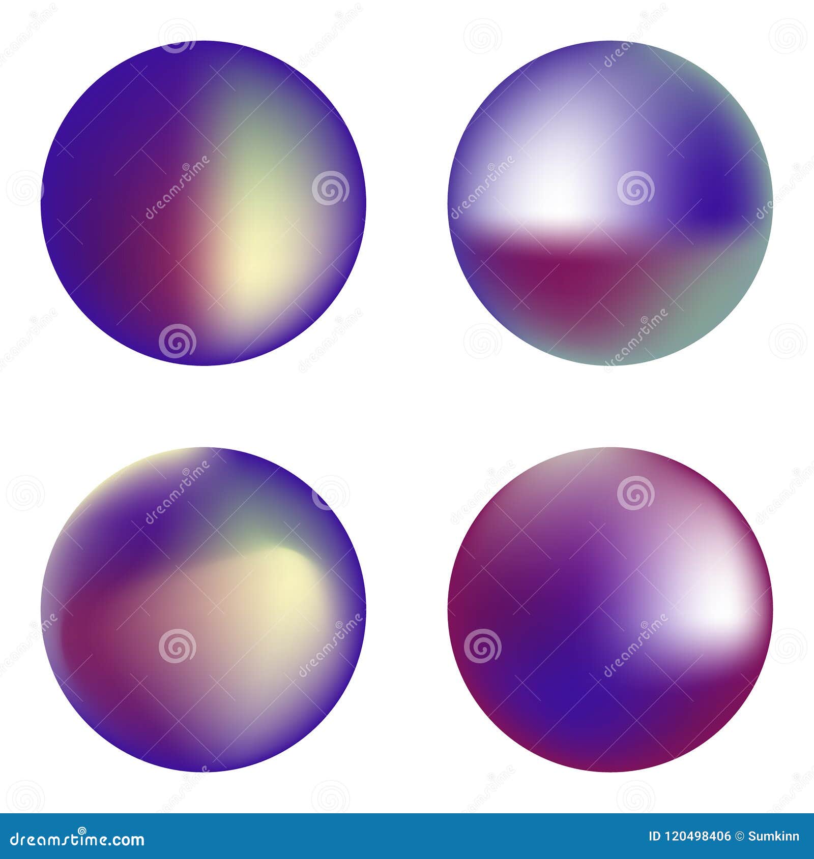 Vector Set Holographic Circles. Stock Vector - Illustration of elegant ...