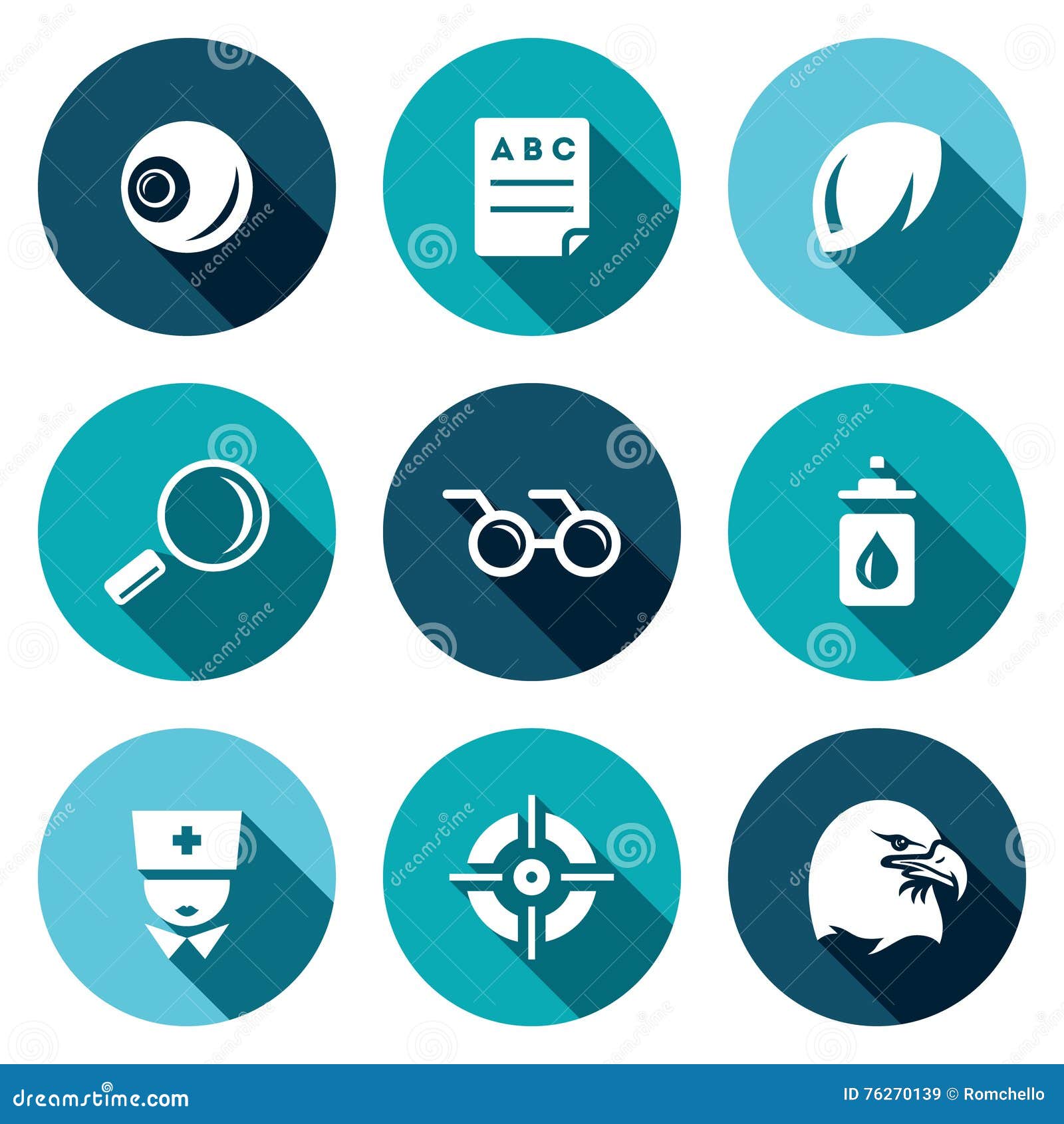 Vector Set of Human Vision Icons. Stock Vector - Illustration of ...