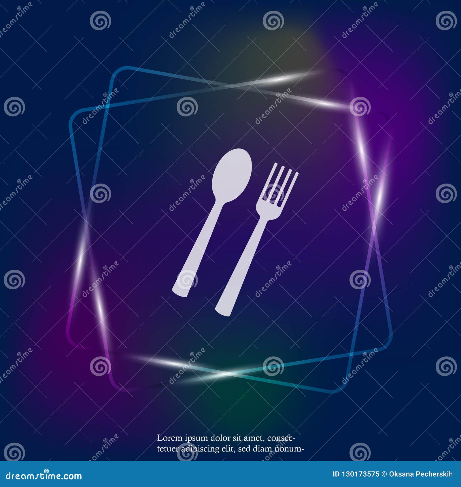 Vector Set Icon Fork, Spoon. Cutlery Stock Vector - Illustration of ...