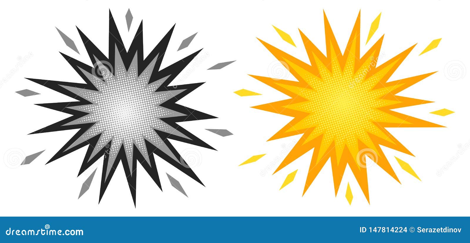 Explosion in comics style stock vector. Illustration of cloud - 147814224