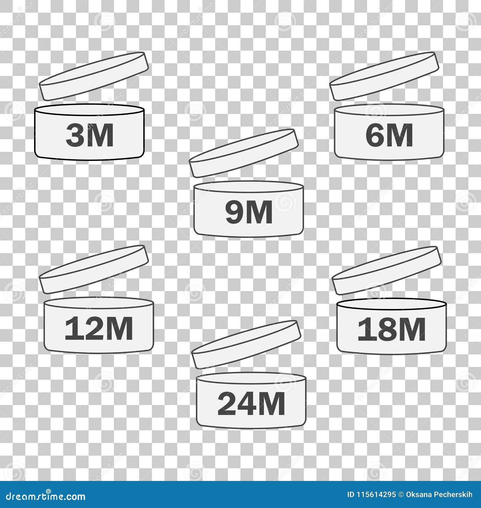 Vector Set of Icons Indicating the Period of the Product after T Stock ...