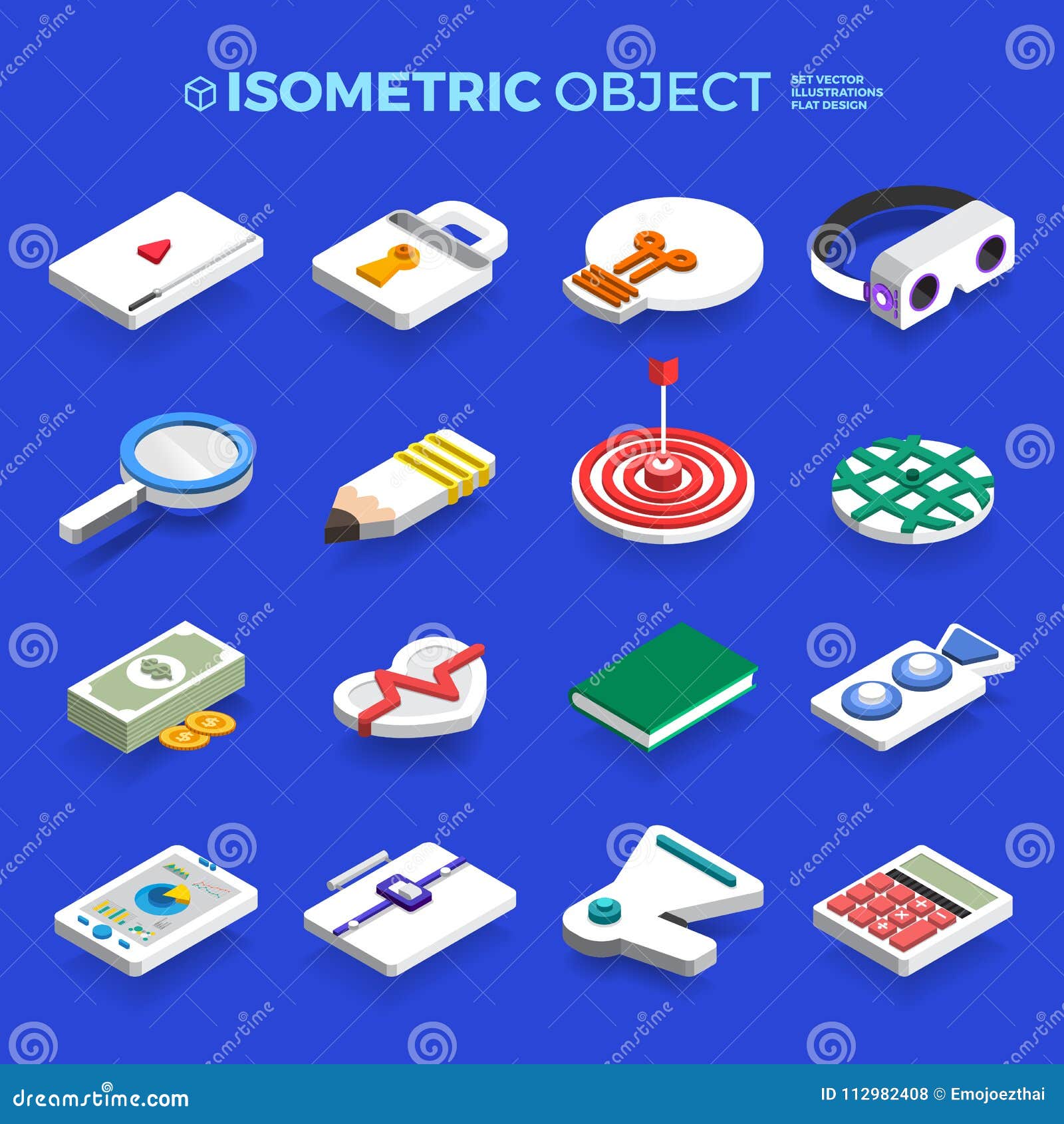 Vector Set Icons Isometric 3d Object Concept Business and Techno Stock ...