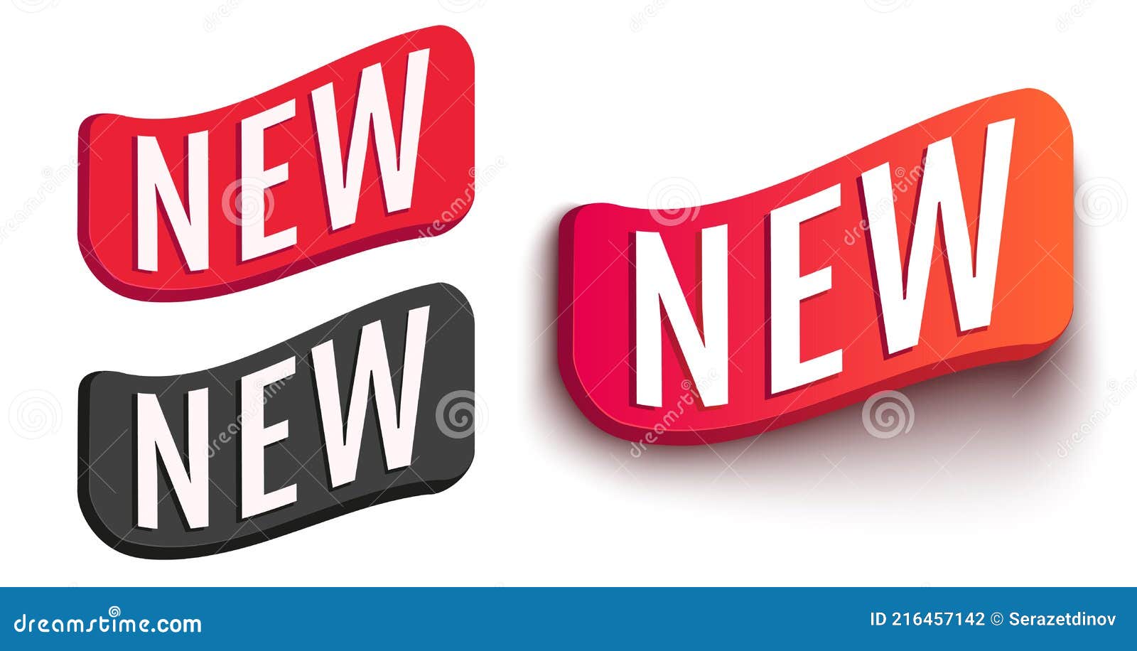 Vector Set Icons of New Labels Stock Vector - Illustration of product ...