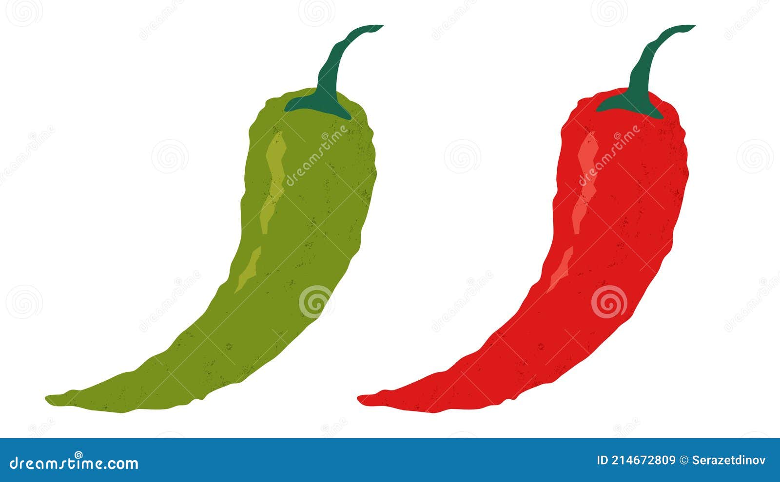 Vector Set Icons of Red Chili Peppers Stock Vector - Illustration of ...