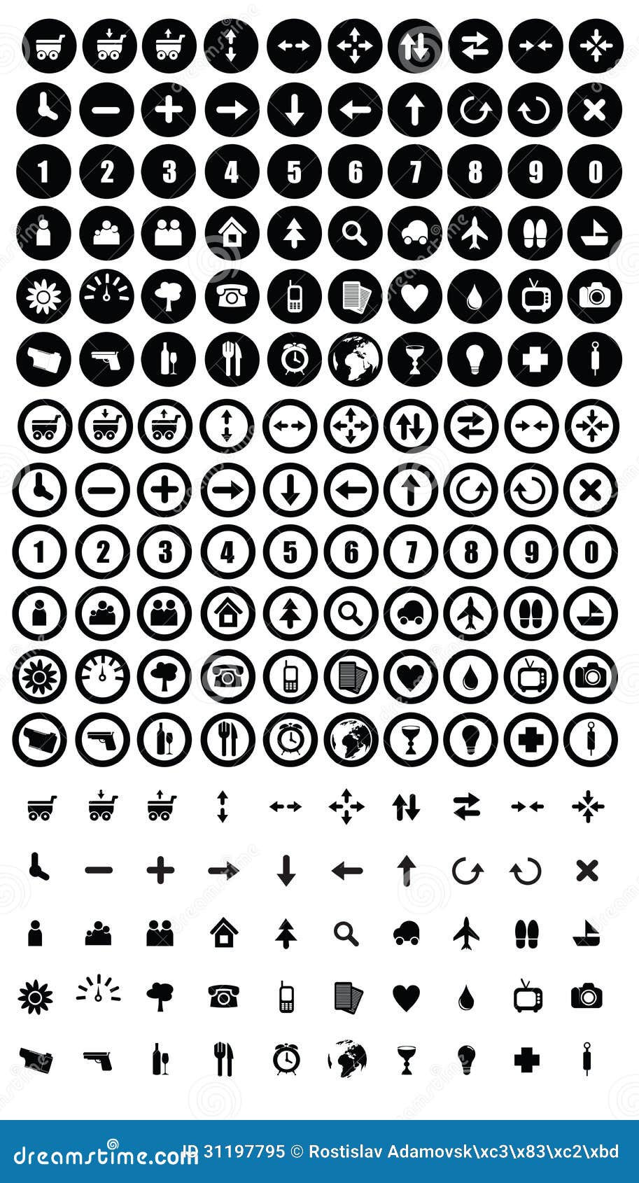 Vector Set of Icons for Web or Print Stock Vector - Illustration of ...