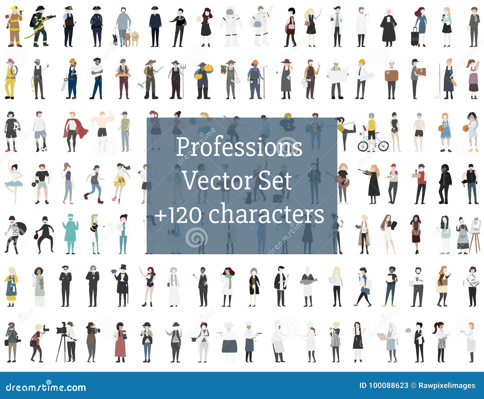 Vector Set of Illustrated People Stock Vector - Illustration of people ...