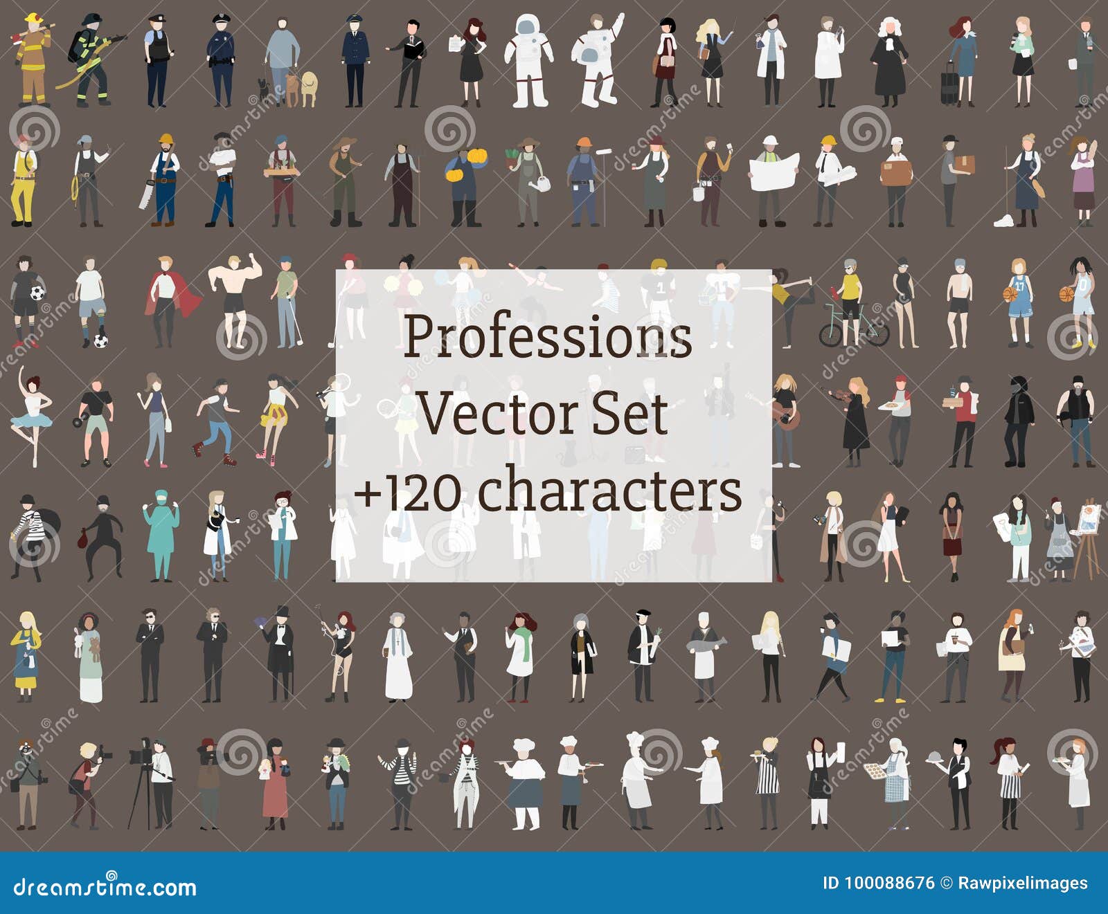 Vector Set of Illustrated People Stock Vector - Illustration of career ...