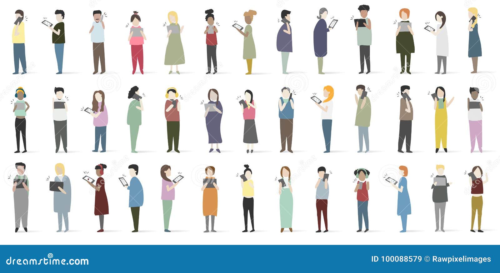 Vector Set of Illustrated People Stock Vector - Illustration of ...