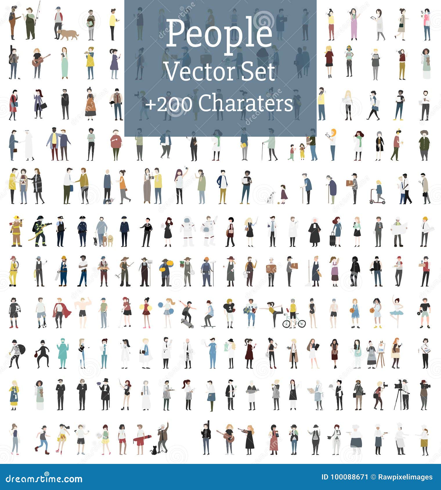 Vector Set of Illustrated People Stock Vector - Illustration of ...