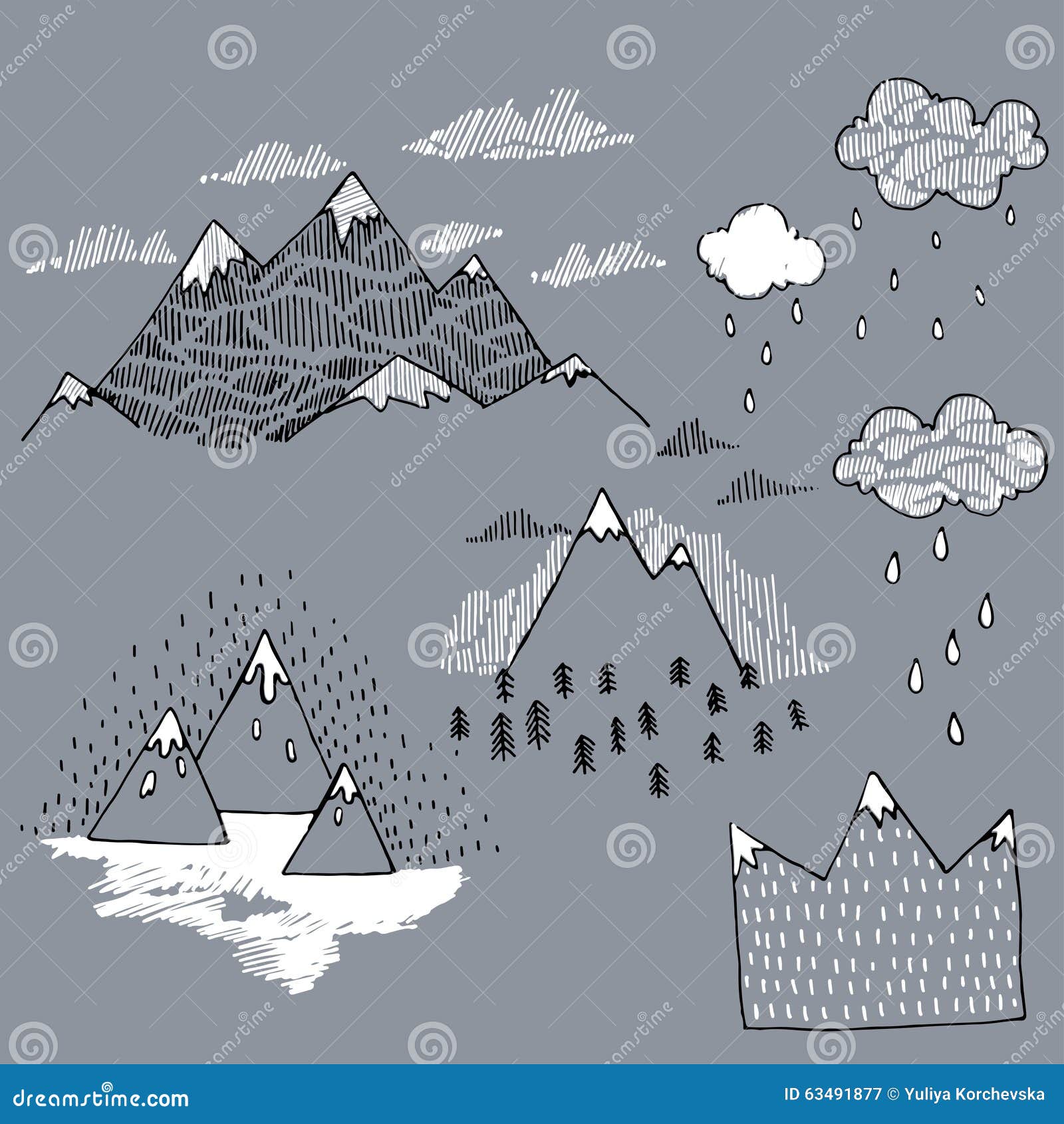 Vector Mountain Elements Stock Illustrations – 11,509 Vector Mountain ...