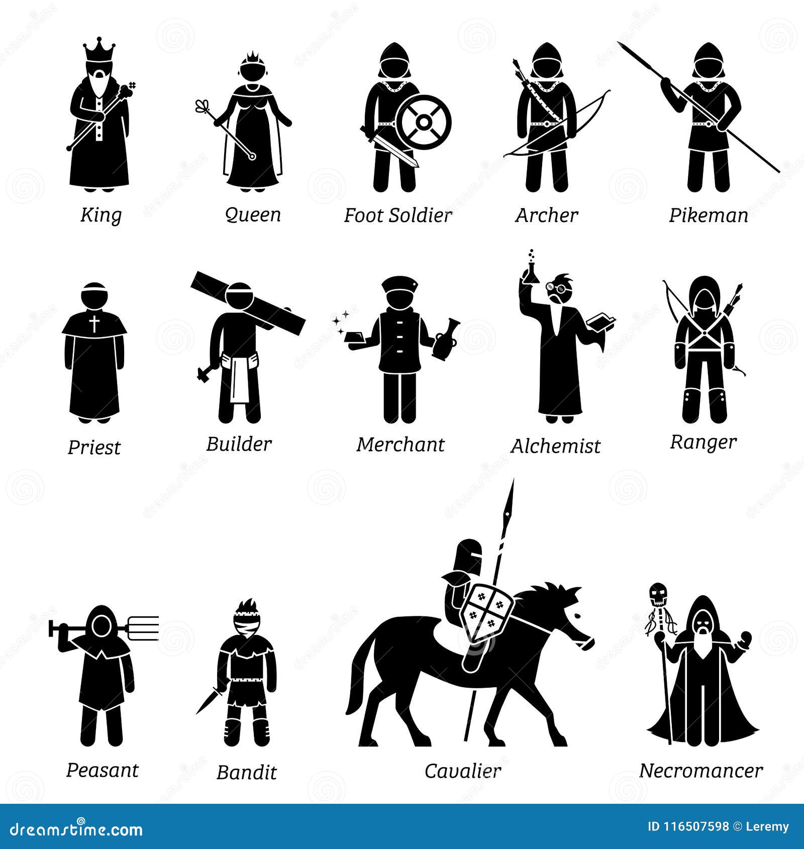 Ancient Medieval Characters Classes and Warriors Icon Set. Stock Vector ... Ancient Medieval Characters Classes and Warriors Icon Set. Stock Vector ...