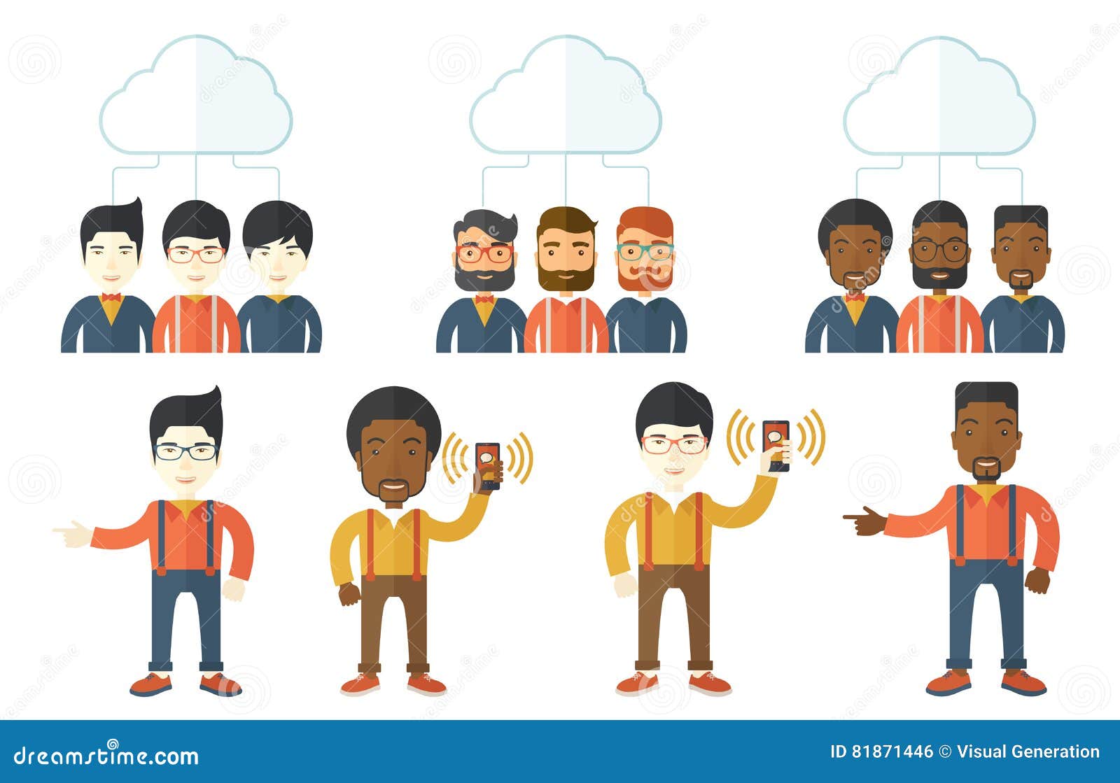 Vector Set of Illustrations with Business People. Stock Vector ... Vector Set of Illustrations with Business People. Stock Vector ...