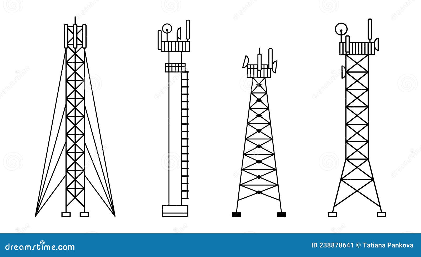 Vector Set of Illustrations of Different Constructions of Cellular ...